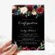 Rustic Black Botanical Confirmation Invitation | Zazzle