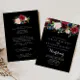 Rustic Black Botanical Front & Back Wedding Invitation | Zazzle