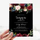 Rustic Black Botanical Surprise Party Invitation | Zazzle
