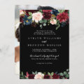 Rustic Black Botanical Wedding Invitation | Zazzle
