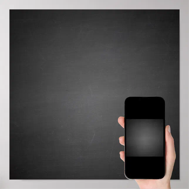 Rustic Black Chalkboard Printed Poster | Zazzle