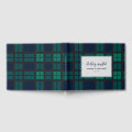 Rustic Blackwatch Script Wedding Tartan Guest Book | Zazzle