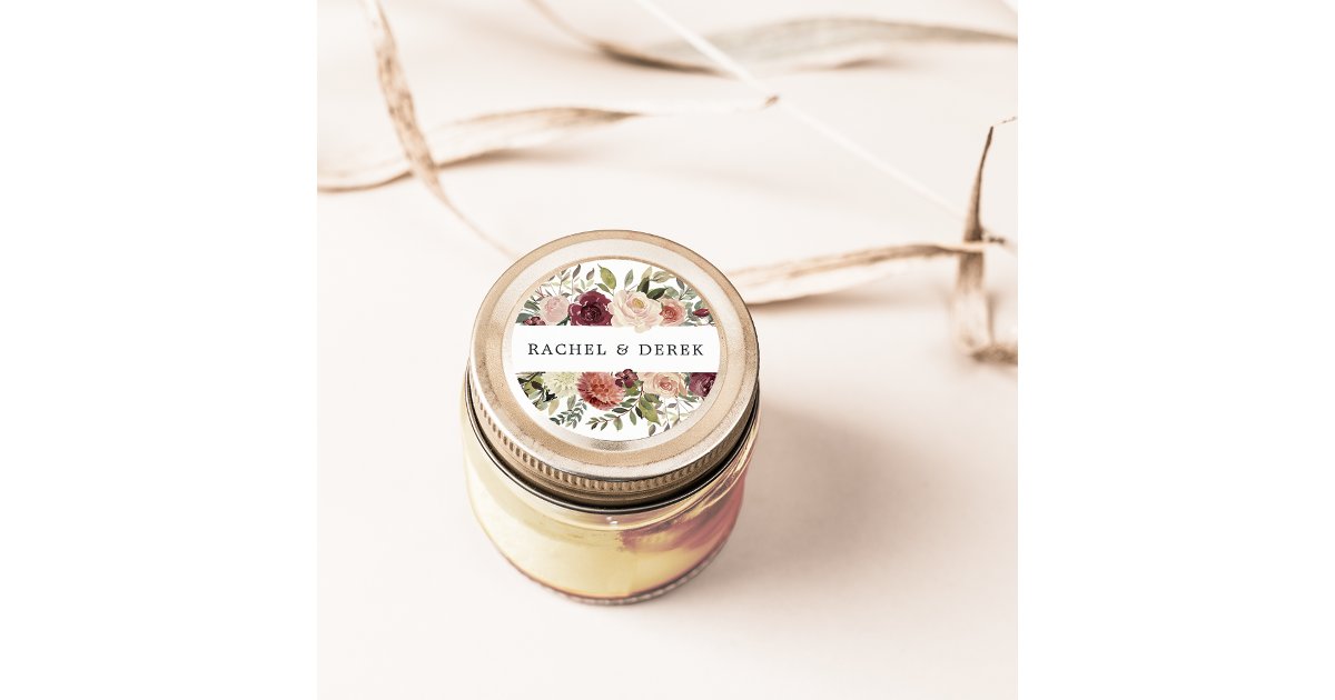 Rustic Bloom | Watercolor Floral Classic Round Sticker | Zazzle