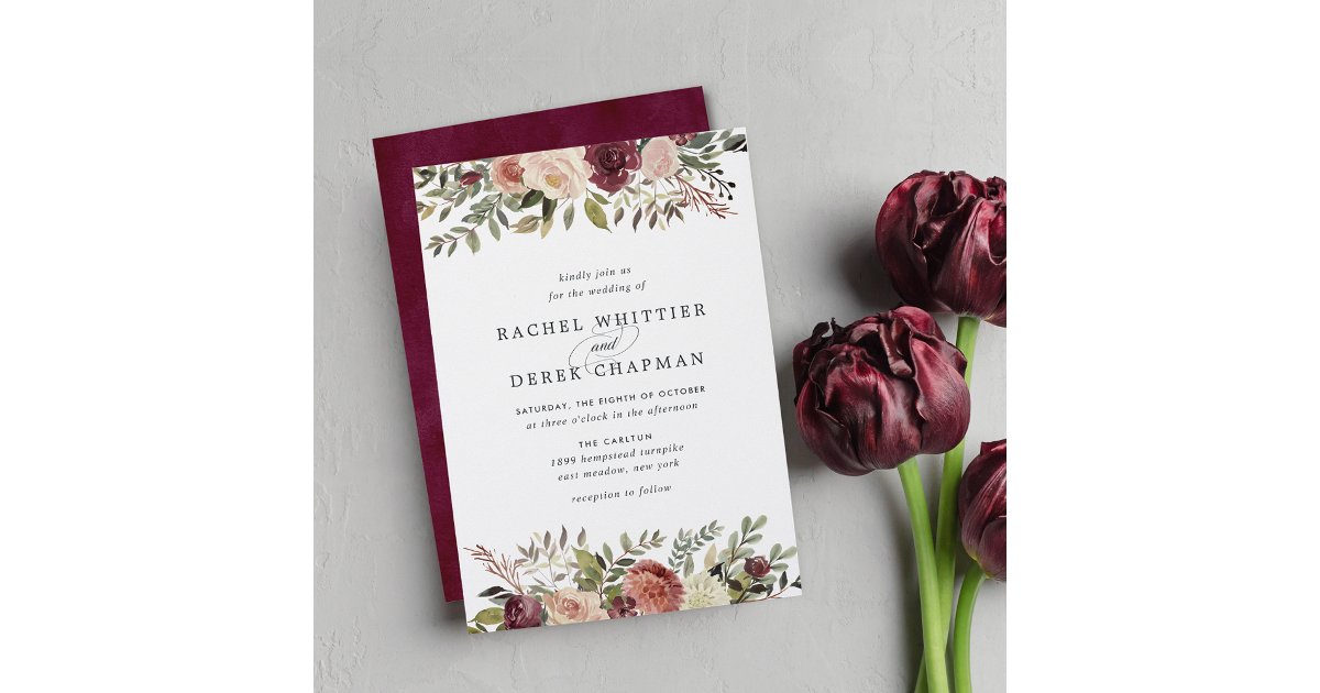 Rustic Bloom Wedding Invitation | Zazzle