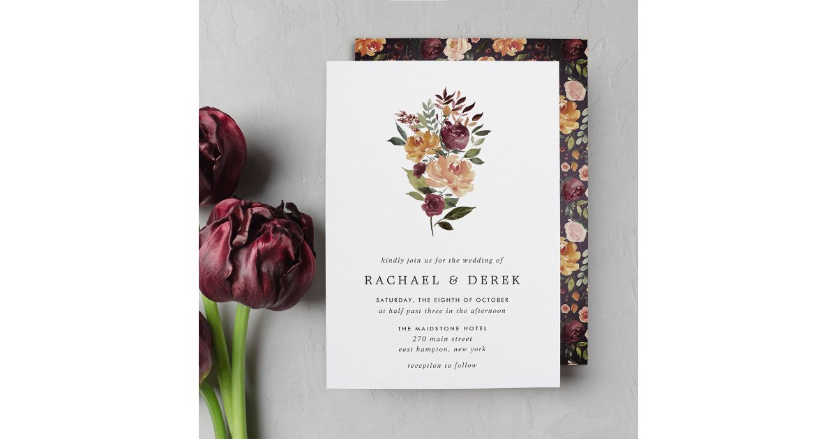 Rustic Bloom Wedding Invitation | Zazzle