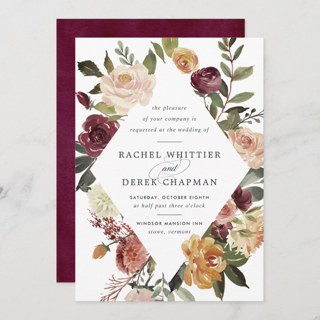 Rustic Bloom Wedding Invitation | Zazzle