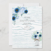 Rustic Blue Catholic Nuptial Mass Wedding Invitation | Zazzle