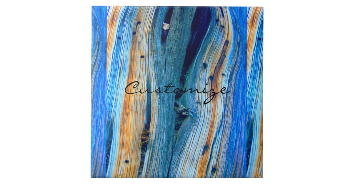 rustic blue juniper wood boards ceramic tile | Zazzle