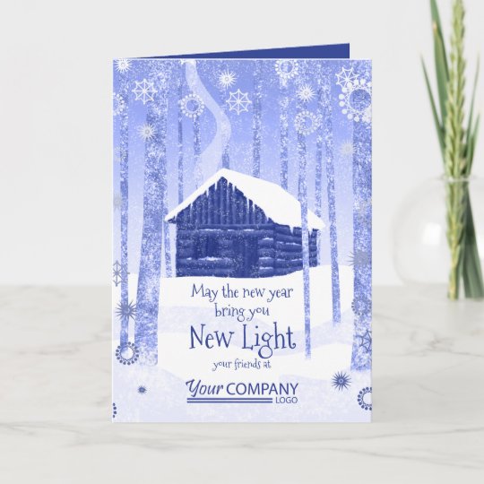 Rustic Log Cabin Christmas Cards