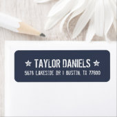 Rustic Blue Return Address Labels | Zazzle