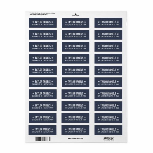 Rustic Blue Return Address Labels | Zazzle