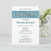 Rustic Blue Shiplap Wood Modern Bridal Shower Invitation | Zazzle