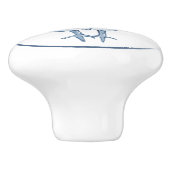 Rustic Blue & White Chicken Hen Country Delft Ceramic Knob | Zazzle