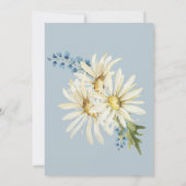 Rustic Blue & White Daisies Wedding Invitation | Zazzle