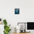 Rustic Blue Wood Strings Welcome To Our Wedding Poster | Zazzle