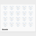 Rustic Bluebells Blue Floral Thank You Favor Heart Sticker | Zazzle