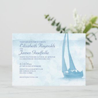 Rustic Boat Wedding Invitations | Zazzle
