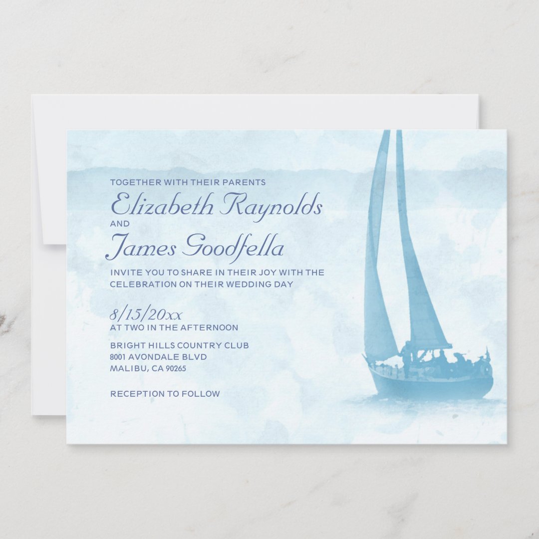 Rustic Boat Wedding Invitations | Zazzle