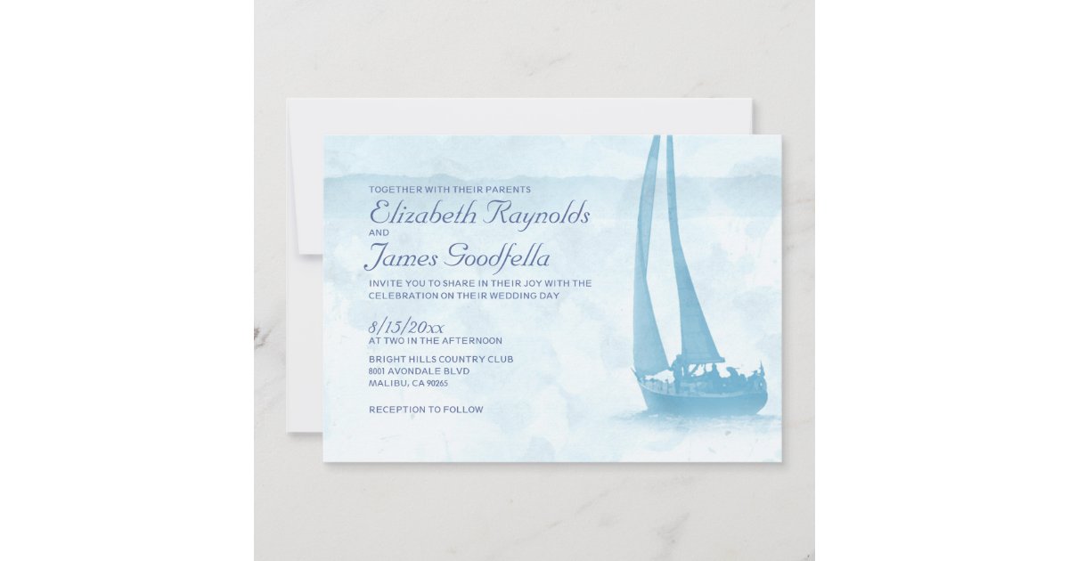 Rustic Boat Wedding Invitations | Zazzle