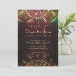 Rustic Bohemian Birthday Invitation | Zazzle
