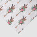 Rustic Bohemian Feathers & Rose Arrow Wedding Tissue Paper | Zazzle
