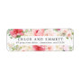 Rustic Boho Blush Pink Peony Floral Address Label | Zazzle