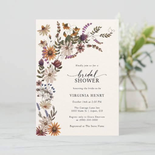 Rustic Boho Bridal Shower Invitation | Zazzle