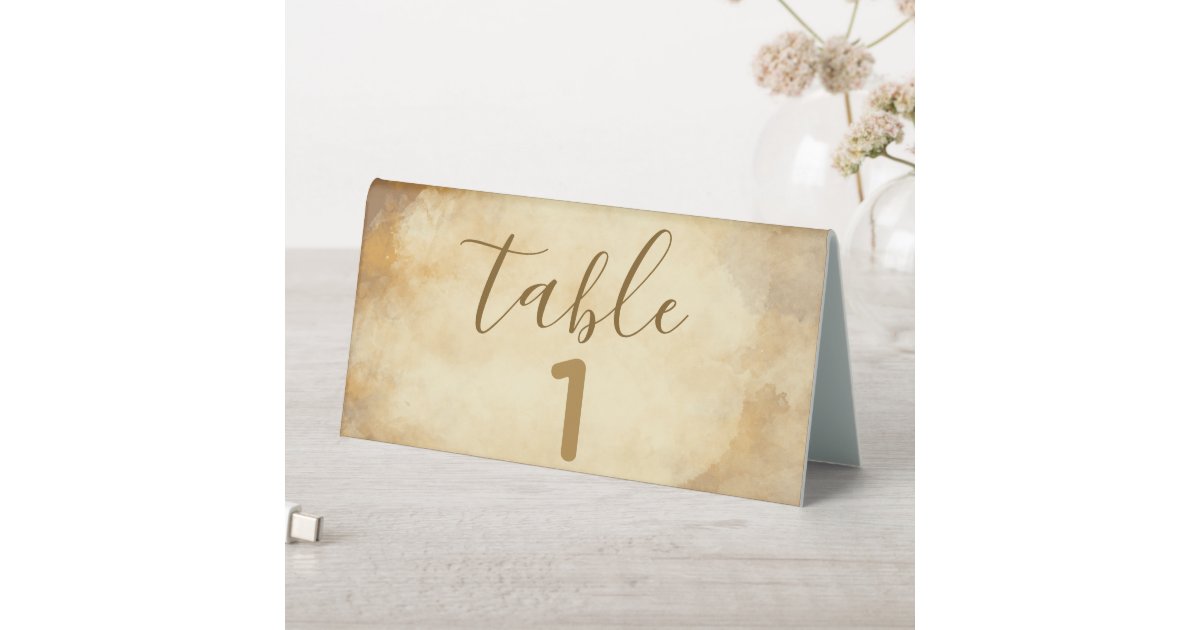 Rustic Boho Brown Wedding Reception Table Tent Sign | Zazzle