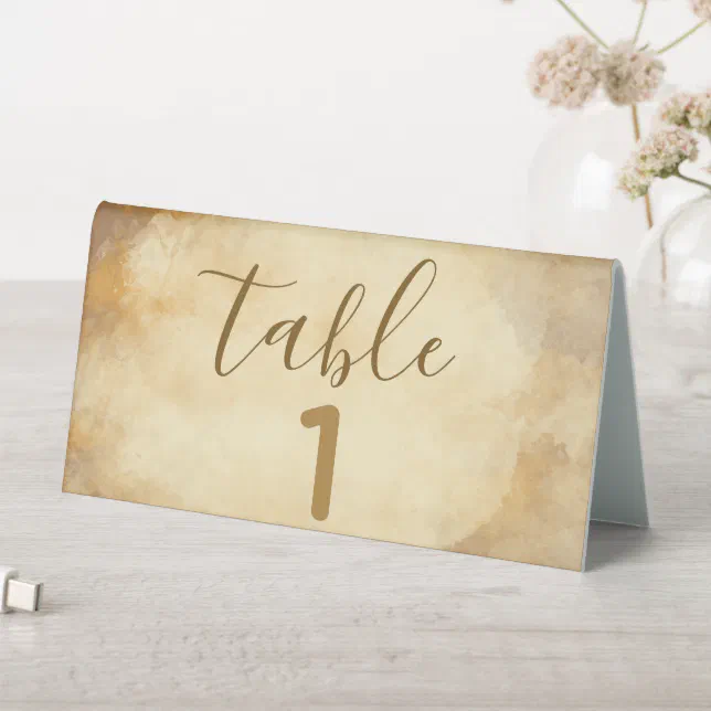 Rustic Boho Brown Wedding Reception Table Tent Sign | Zazzle