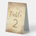 Rustic Boho Brown Wedding Reception Table Tent Sign | Zazzle