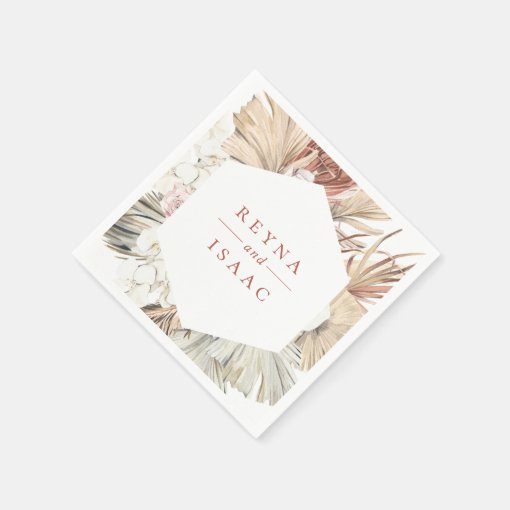 Rustic Boho-Chic Personalized Paper Napkins | Zazzle