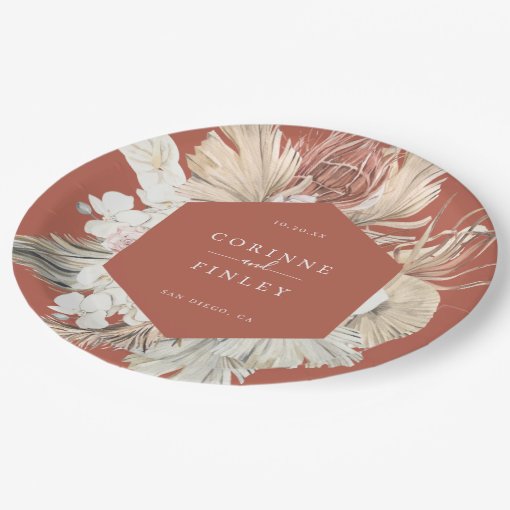 Rustic Boho-Chic Personalized Paper Plates | Zazzle