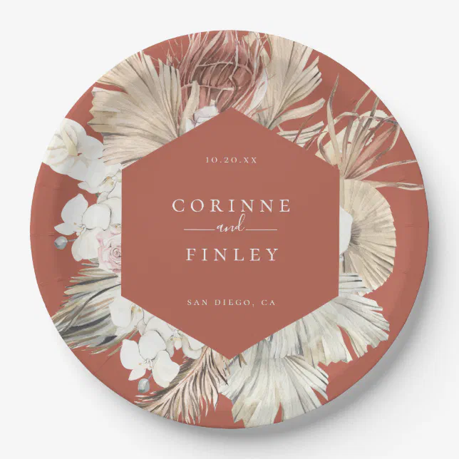 Rustic Boho-Chic Personalized Paper Plates | Zazzle