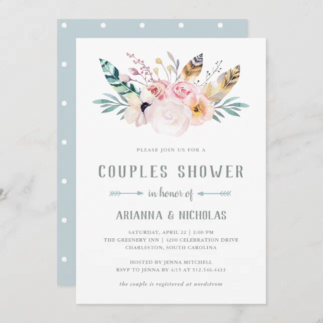 Rustic Boho Couples Shower Invitation | Zazzle