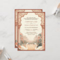 Rustic Boho Earthy Floral Indian Swan Wedding Invitation | Zazzle