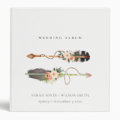 Rustic Boho Feather Floral Arrow Wedding Albums 3 Ring Binder | Zazzle