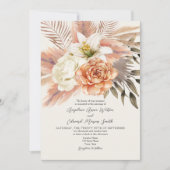 Rustic Boho Floral Fall Wedding Invitation | Zazzle