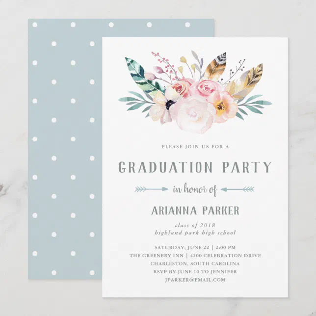 Rustic Boho | Graduation Party Invitation | Zazzle