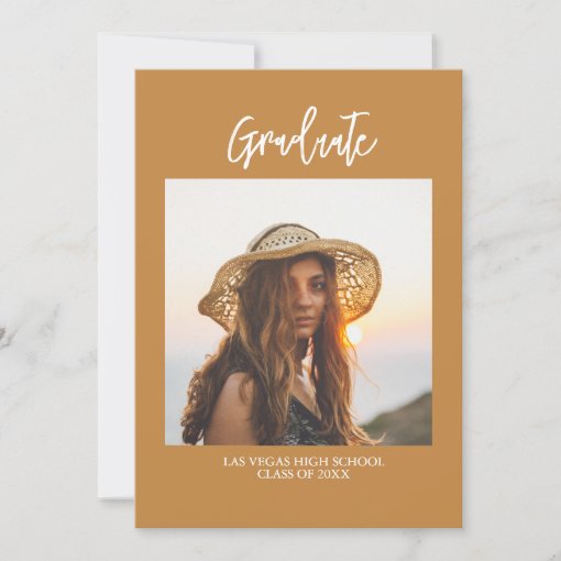 Rustic Boho Graduation Photo Party Invite | Zazzle