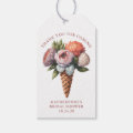 Rustic Boho Ice Cream Floral Bridal Shower Gift Tags | Zazzle