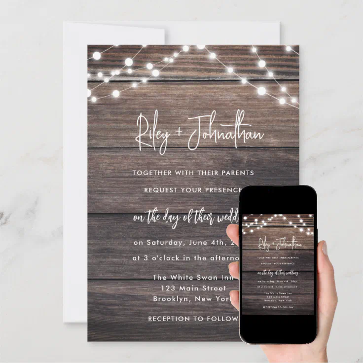 Rustic Boho Romantic Wedding Invitation | Zazzle