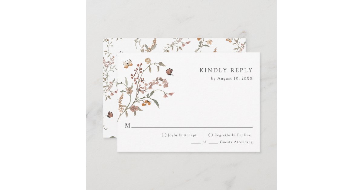 Rustic Boho RSVP Card | Zazzle