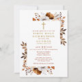 Rustic Boho Terracotta Floral First Holy Communion Invitation | Zazzle