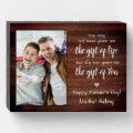 Rustic BONUS DAD Poem Custom Photo Father's Day Wooden Box Sign | Zazzle