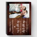 Rustic BONUS DAD Poem Custom Photo Father's Day Wooden Box Sign | Zazzle