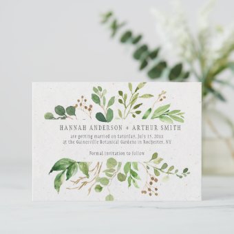 Rustic Botanical Frame Save The Date Invitations | | Zazzle