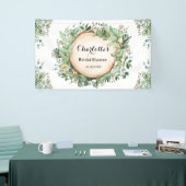 Rustic Botanical Greenery Bridal Shower Welcome Banner | Zazzle