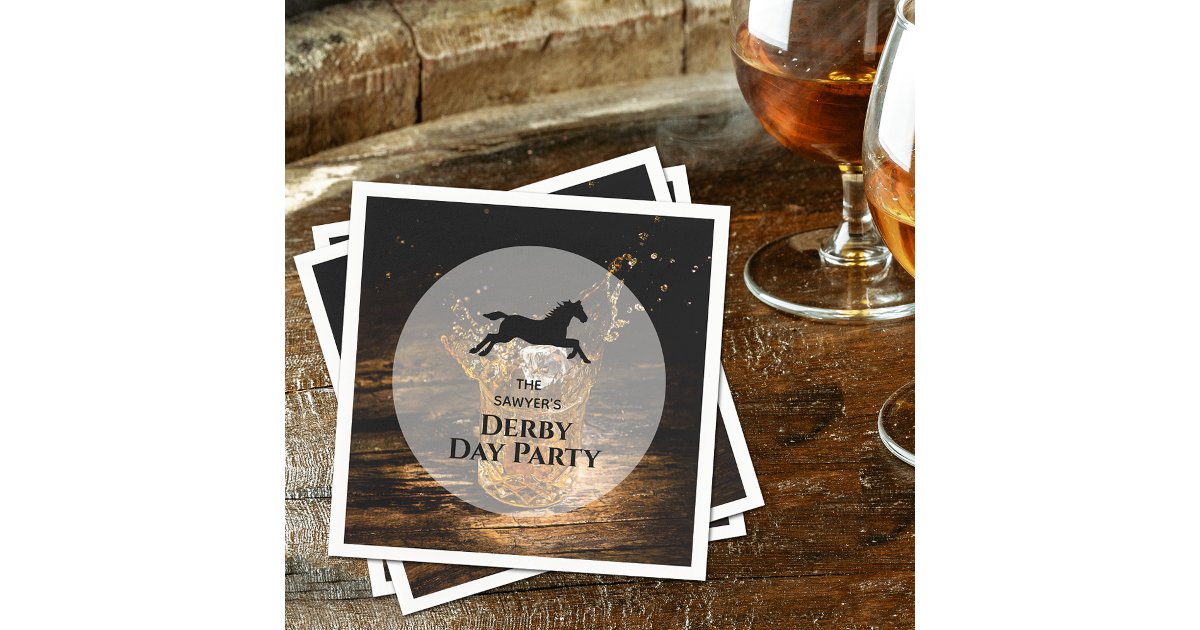 Rustic Bourbon Derby Horse Racing Napkins | Zazzle