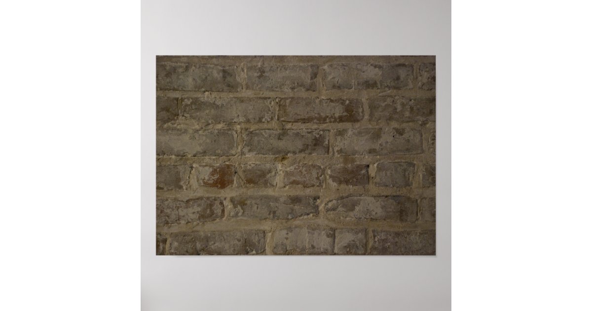Rustic Brick Wall Poster | Zazzle