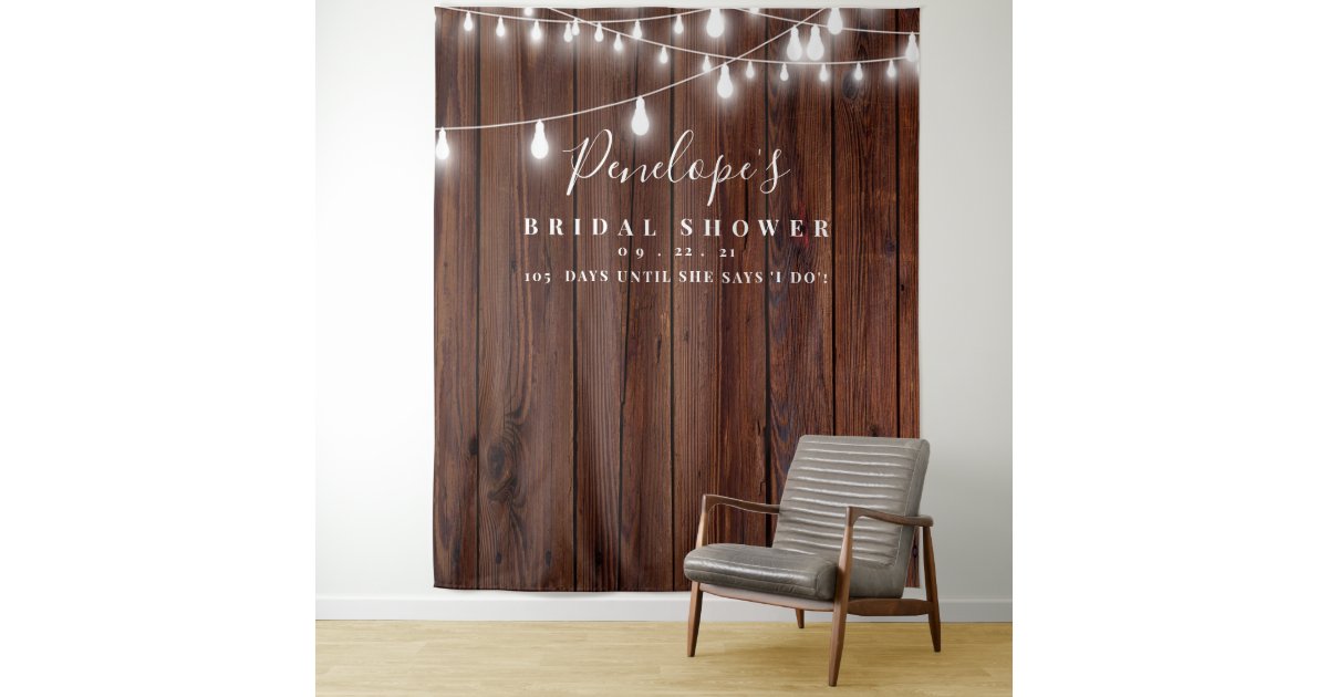 Rustic Bridal Shower Backdrop, Photoprop | Zazzle